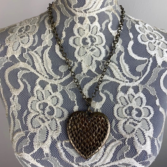 Jewelry | Brass Heart Pendant Necklace | Poshmark